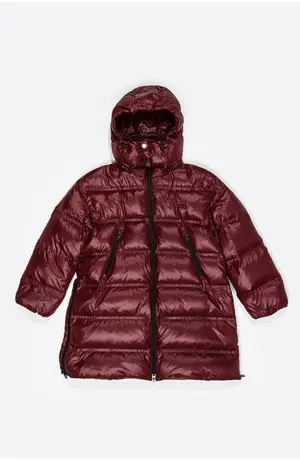 Bimba Y Lola A-line Down Jacket With Detachable Hood - Burgundy