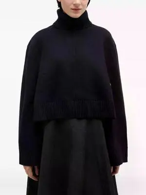 GANNI Roll-neck Sweater - Black