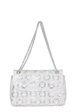 LAUREN LORRAINE Studded Fold-over Bag With Sunflower Embellishments