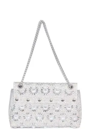 LAUREN LORRAINE Studded Fold-over Bag With Sunflower Embellishments