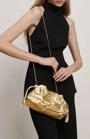 Veronica Beard Small Metallic Stash Bag