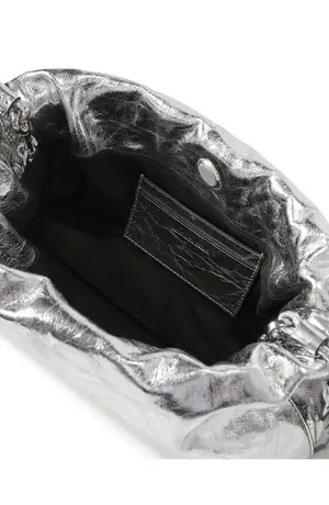Veronica Beard Small Metallic Stash Bag - Silver