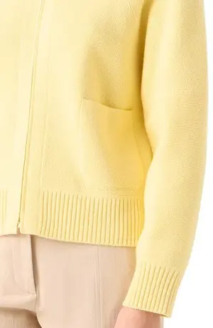 Akris Cashmere Piqué Zip-up Cardigan - Sun