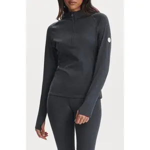 Varley Always Warm Half-zip Base Layer Top - Black Marl
