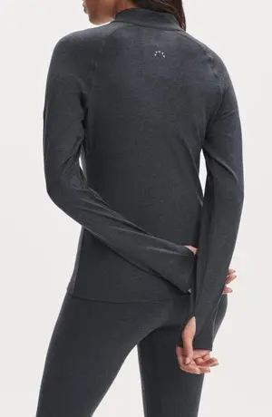 Varley Always Warm Half-zip Base Layer Top - Black Marl