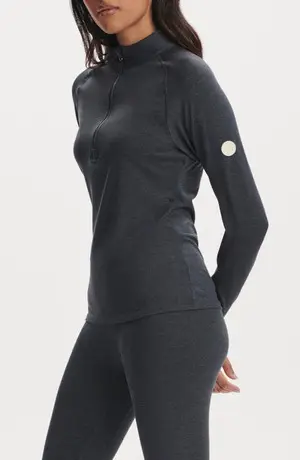 Varley Always Warm Half-zip Base Layer Top - Black Marl