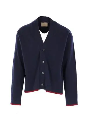 FEDERICO CURRADI X 10 CORSO COMO Federico Curradi X 10 Corso Como Cardigan - Blue+bordeaux