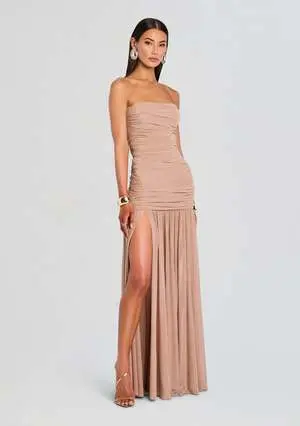 Retrofete Adele Strapless Gown - Latte