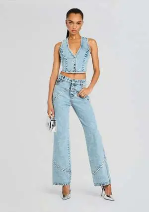 Retrofete Embellished Denim Vest