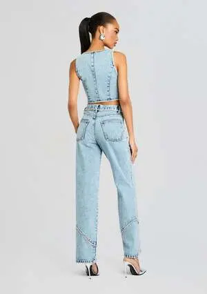 Retrofete Embellished Denim Vest