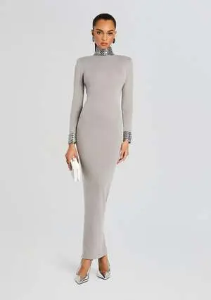 Retrofete Monroe Embellished Knit Dress - Cloud