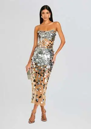 Knee-Length Sequin Dresses