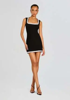 Retrofete Bexley Embellished Mini Dress - Black
