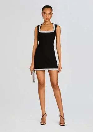Retrofete Bexley Embellished Mini Dress - Black