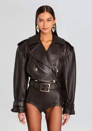 Retrofete Malene Leather Jacket - Tobacco