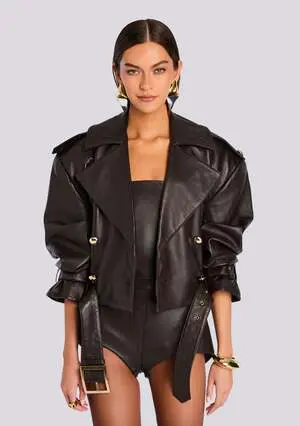 Retrofete Malene Leather Jacket - Tobacco