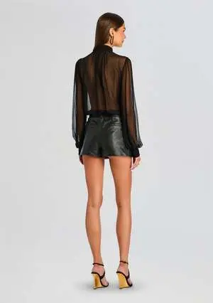 Retrofete Hasli Silk Chiffon Top - Black