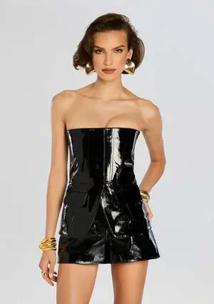 Retrofete Annie Leather Top - Black