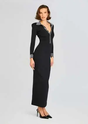 Retrofete Shareen Embellished Knit Maxi Dress