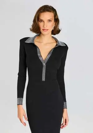 Retrofete Shareen Embellished Knit Maxi Dress