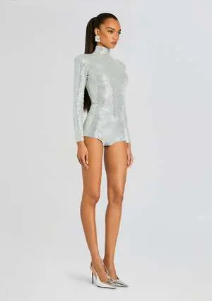 Retrofete Embellished Knit Romper