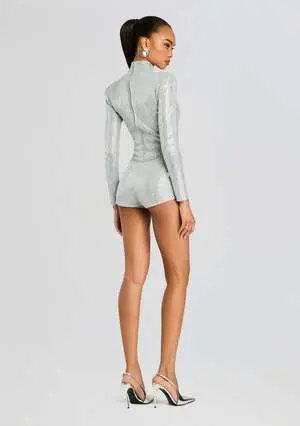 Retrofete Embellished Knit Romper