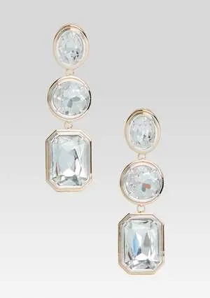 Retrofete Camille Gemstone Drop Earrings - Gold