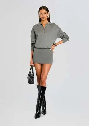 SEROYA Lilly Mini Dress - Medium Grey