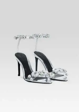 Retrofete Hanna Gemstone Sandal - Silver