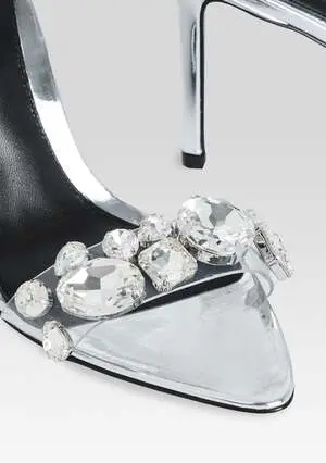 Retrofete Hanna Gemstone Sandal - Silver