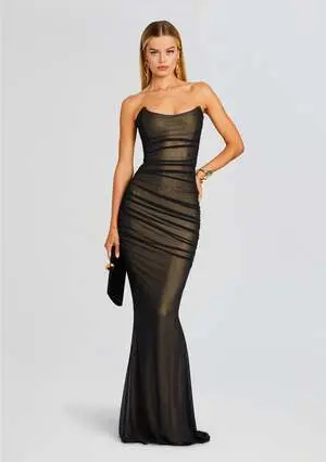 Retrofete Ford Strapless Maxi Gown