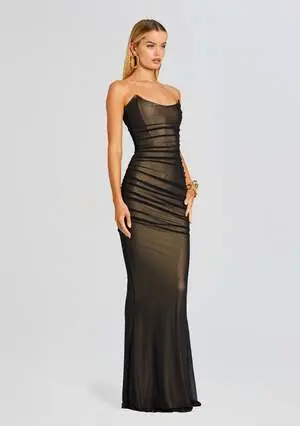 Retrofete Ford Strapless Maxi Gown