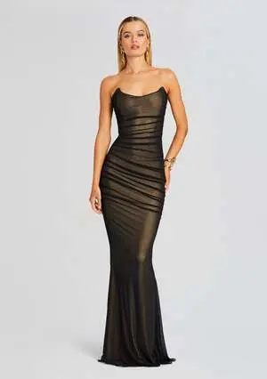 Retrofete Ford Strapless Maxi Gown