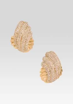 Retrofete Leanne Earrings - Gold/pave