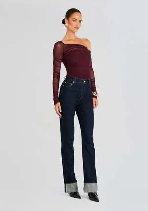 SEROYA Ashton High-rise Slim Flare Jean