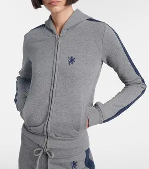 Balenciaga Embroidered Cotton Zip-up Hoodie