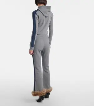 Balenciaga Embroidered Cotton Capri Pants - Grey