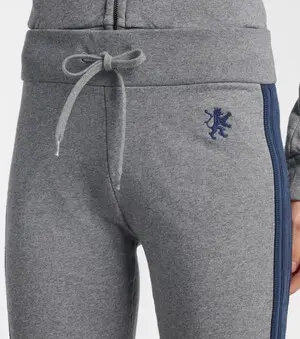 Balenciaga Embroidered Cotton Capri Pants - Grey