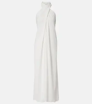 Jade Swim Stella Sheer Halterneck Maxi Dress - White