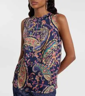 Etro Semi-sheer Jacquard Blouse - Multicoloured