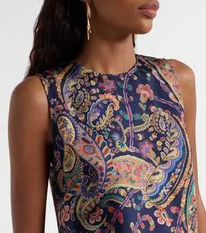 Etro Semi-sheer Jacquard Blouse - Multicoloured