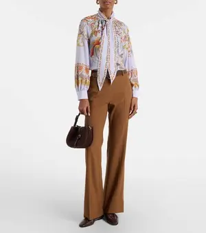 Etro Semi-sheer Jacquard Blouse