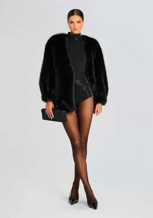 Retrofete Bethanie Embellished Romper - Black