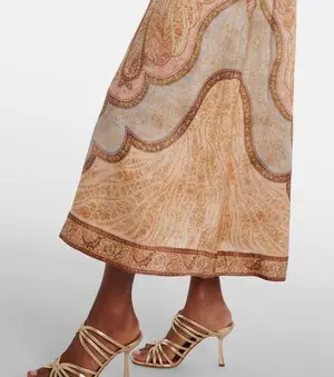 Zimmermann Wanderlust Printed Linen Shirt Dress - Multicoloured