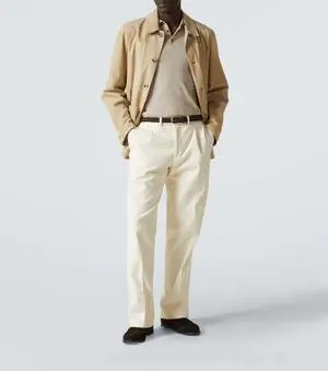 SAMAN AMEL Allen Wool Polo Sweater - Beige