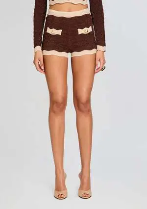 Retrofete Kait Knit Short - Mtlc Chestnut/bone