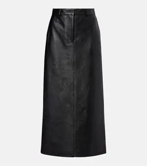 TOTEME Leather Midi Skirt