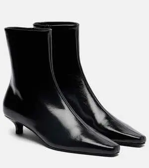 TOTEME Slim Ankle Boots - Black