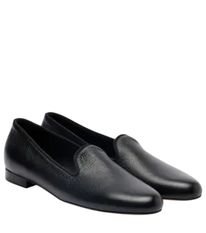 TOTEME Leather Loafers - Black