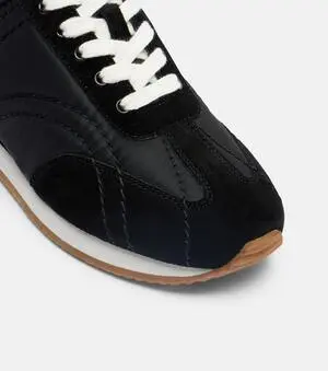 TOTEME Suede-trimmed Sneakers - Black